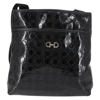 Ferragamo Sac bandouli&egrave;re en cuir Pre-owned - Femme - Pre-owned - Noir - Taille: ONE Size
