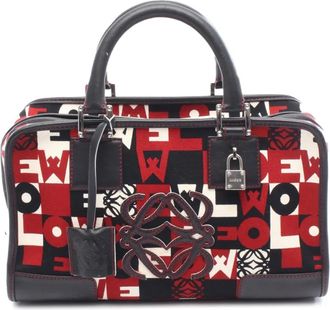 Loewe 2010-2025 Canvas Amazona 28 handbag - Rot