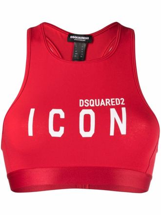 Dsquared2 soutien-gorge &agrave; logo imprim&eacute; - Rouge