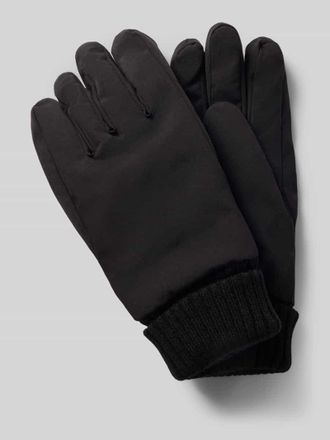 Bugatti Handschuhe mit gerippten Abschl&uuml;ssen