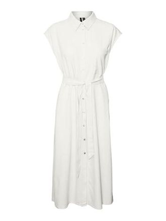 Vero Moda Vero Moda Femme Robe Vmmymilo Sl Calf Shirt Dress Wvn Ga, Blanche-neige, L