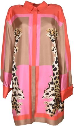 Roberto Cavalli Femme, Blouses et Chemises, Multicolore, Taille: 40 FR Roberto Cavalli Robes Rouge Corail