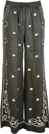 P.A.R.O.S.H. P.a.r.o.s.h., Femme, Pantalons, Vert, Taille: 40 FR Beach26 Wide Pantalons