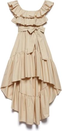Aniye By Femme, Robes, Blanc, Taille: 36 FR Ruffled Tiered Skirt