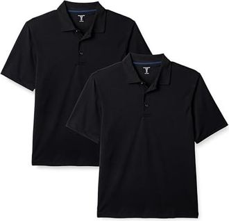 Amazon Essentials Polo de Golf &agrave; Manches Courtes, &Eacute;vacuation de lHumidit&eacute; et S&eacute;chage Rapide Homme, Noir, L