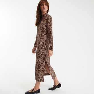 La Redoute Collections Robe Droite Imprim&eacute; Animalier Longue