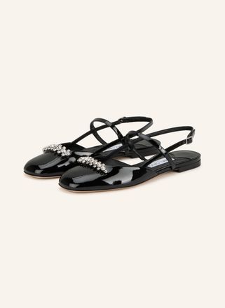 Jimmy Choo London Mary-Jane-Ballerinas Belinda Mit Schmucksteinen schwarz