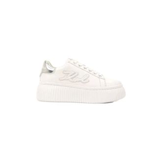 Karl Lagerfeld Femme, Chaussures, Blanc, Taille: 40 EU Signature Kreeper Signia Baskets