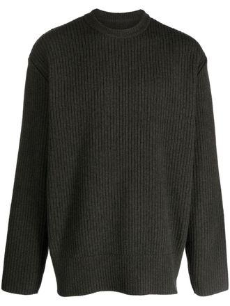 Givenchy pull en maille nervurée à col rond - Vert