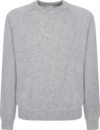 Herno Homme, Pulls, Gris, Taille: M Pull Giro 100 Cashmere