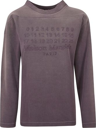 Maison Margiela haut emboss&eacute; &agrave; manches longues - Violet