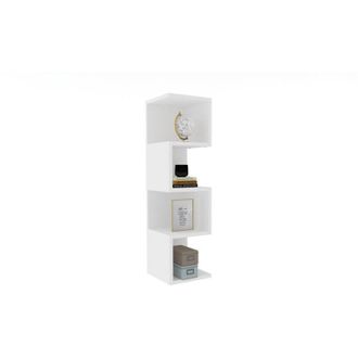 Hanah Home Biblioth&egrave;que en bois Alin - 27 x 25 x 95 cm - Blanc