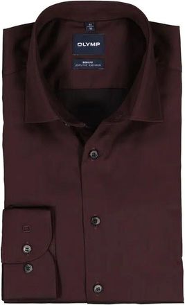 Olymp Herren Hemd rot Baumwoll-Stretch