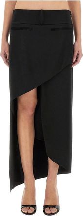 Courr&egrave;ges Femme, Jupes, Noir, Taille: 38 FR Infinity Heritage Satin Skirt