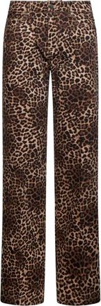 Silvian Heach Femme, Jeans, Brun, Taille: W32 Pantalon imprimé tacheté