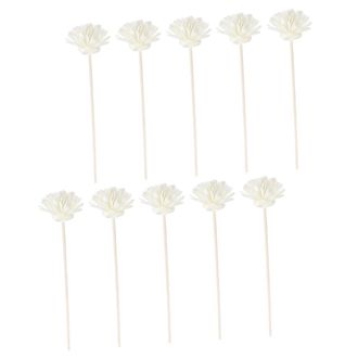 Cabilock 10 St&uuml;ck Aromatherapie Duftst&auml;bchen Holz Pe Material Mit Getrockneten Blumen Naturgetreuer Schilfdiffusor F&uuml;r Raumdeko Und Wellness