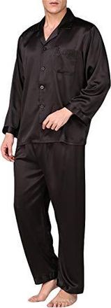 AlltheMen Homme Ensemble de Pyjama Long, V&ecirc;tement de Nuit Confortable &agrave; Motif Imprim&eacute;, 2Pcs Sleepwear Haut et Bas Type 6 XXL