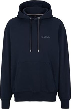 BOSS Hommes Sullivan 04 Sweat &agrave; Capuche Oversized Fit en Coton molletonn&eacute; &agrave; Logo Contrastant