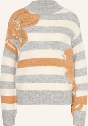 Monari Monari Pullover Mit Schmucksteinen grau