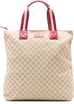 Gucci Shopper - GG Canvas Web Tote - Gr. unisize - in Braun - f&uuml;r Damen