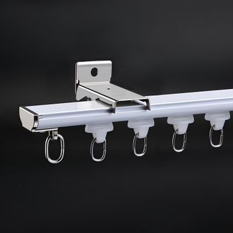 Generic Raumteiler-Vorhang, Einzelschienen, Doppel-Vorhangschiene mit Wandhalterung, 70-600 cm, Aluminium-R&ouml;mische Stange f&uuml;r Schlafzimmer, Wohnzimmer, Kranke