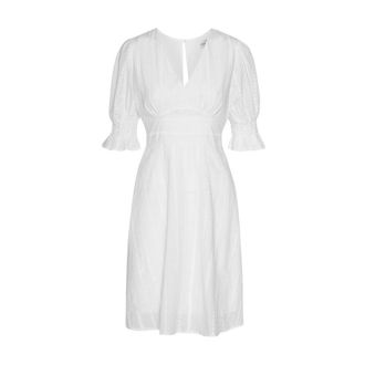 Americandreams Americandreams, Femme, Robes, Blanc, Taille: 42 FR Robe d&eacute;t&eacute; en Coton Blanc