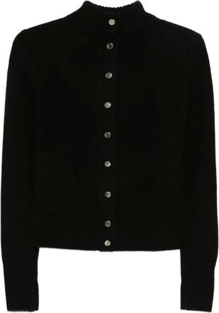Carven Femme, Pulls, Noir, Taille: 40 FR Fine Knit Cardigan