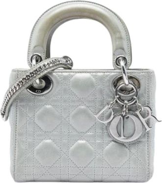 Dior Pre-owned Cuir sacs-dior - Femme - Pre-owned - Gris - Taille: ONE Size