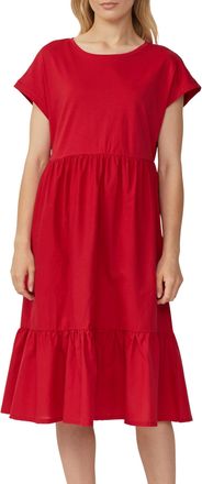 s.Oliver Stufenkleid im Relaxed Fit mit &uuml;berschnittenen Schultern