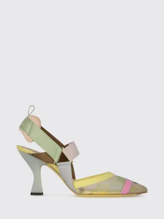 Fendi Escarpins slingback Colibr&igrave; en nylon r&eacute;sille &agrave; talon haut