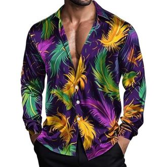 Generic Costume de carnaval pour homme - Chemise &agrave; manches longues - Coupe droite - Chemise de loisirs - Chemise &agrave; manches longues respirante - Chemise de pla