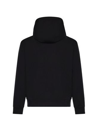 Emporio Armani Logo Cotton Hoodie - Black