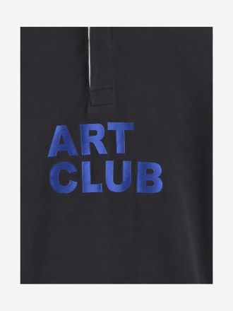 J.W.Anderson Mens Long-Sleeved Polo Shirt Black Cotton T-shirts And Polos