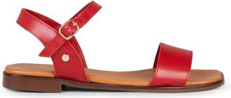 miMaO Sandales plates en cuir Rouge, EU 38