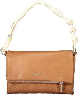 Desigual Sac bandouli&egrave;re convertible &agrave; fleurs en relief - Femme - Sacs - Brun - Taille: ONE Size