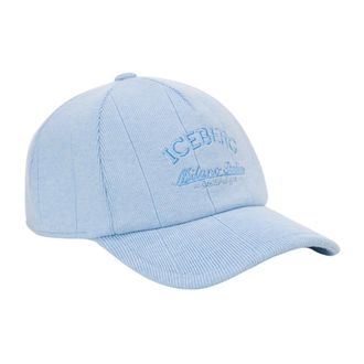 Iceberg Femme, Accessoires, Bleu, Taille: ONE Size Casquette de baseball en maille c&ocirc;tel&eacute;e