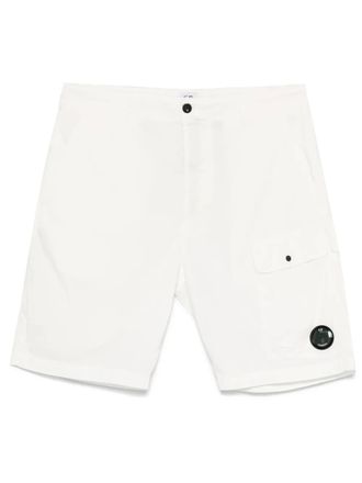 C.P. Company short cargo &agrave; d&eacute;tail de lentille - Blanc
