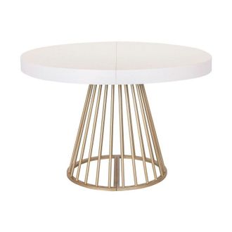 Paris Prix Paris Prix - Table de Repas Extensible Resoa 110-260cm Blanc
