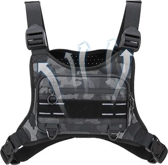 Generico Umh&auml;ngetasche f&uuml;r Herren, Sporttasche, Brusttasche, verstellbare Weste, Wandern, Jagd, Gymnastik, Unisex, Radfahren, Reisen, Outdoor, schnell in spezi
