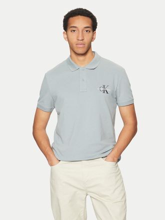 Calvin Klein Jeans Poloshirt Monologo J30J325664 Blau Regular Fit