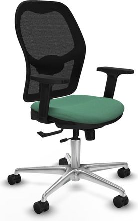 Piqueras y Crespo B&uuml;rostuhl mit 2D-Armen, h&ouml;henverstellbare Lendenwirbelst&uuml;tze, ausgestattet mit Syncro/Traslack und injiziertem Schaum. Mit Rollen von 65 mm Nylon, Sch