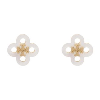 Tory Burch Ohrringe Tory Burch Clover Stud Earring 184411 Goldfarben