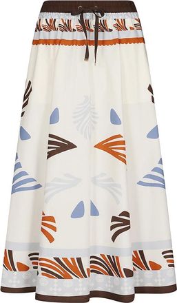 Herno Femme, Jupes, Blanc, Taille: 38 FR Longuette Stampata