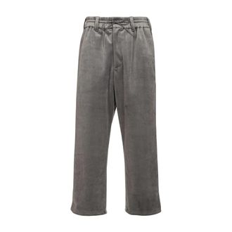 Yohji Yamamoto Stretch Corduroy Track Pants - - Trousers - Herren - Grau - M