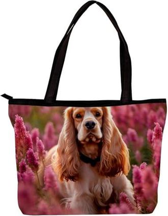 Generic Le sac fourre-tout pour femme, sacs à main pour femmes, sacs à main pour femmes, sacs à main pour chien cocker américain, trèfle, multicolore, 11.8x4.