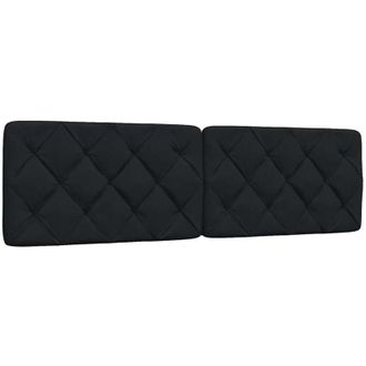 vidaXL Kopfteil-Kissen Schwarz 180 cm Stoff Vidaxl