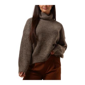 Gestuz Brauner Rollkragenpullover f&uuml;r Damen - - Knitwear - Damen - Braun - L