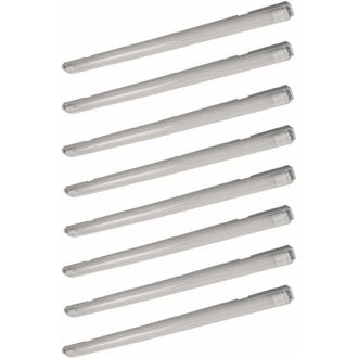 ETC Shop 8er Set led Wannen R&ouml;hren Lampen Feucht Raum Industrie Hallen Decken Leuchten