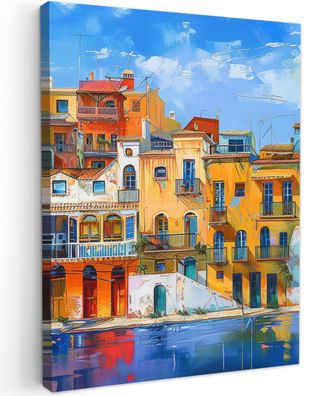 MuchoWow © Wandbilder 60x80 cm Wohnzimmer Wanddeko Schlafzimmer Zimmerdeko Wandgemälde Zimmer Deko auf Wand Dekoration Wall Art Architektur - Graben - Kunst - 