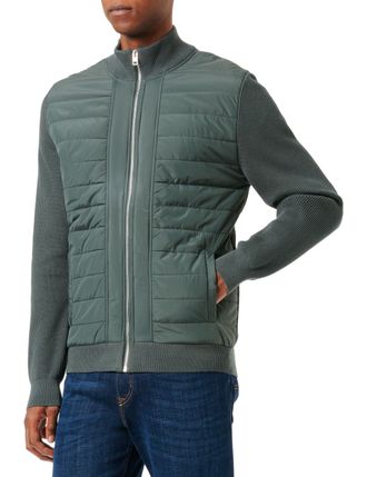 s.Oliver Herren Strickjacke mit Steppung GREEN XXL